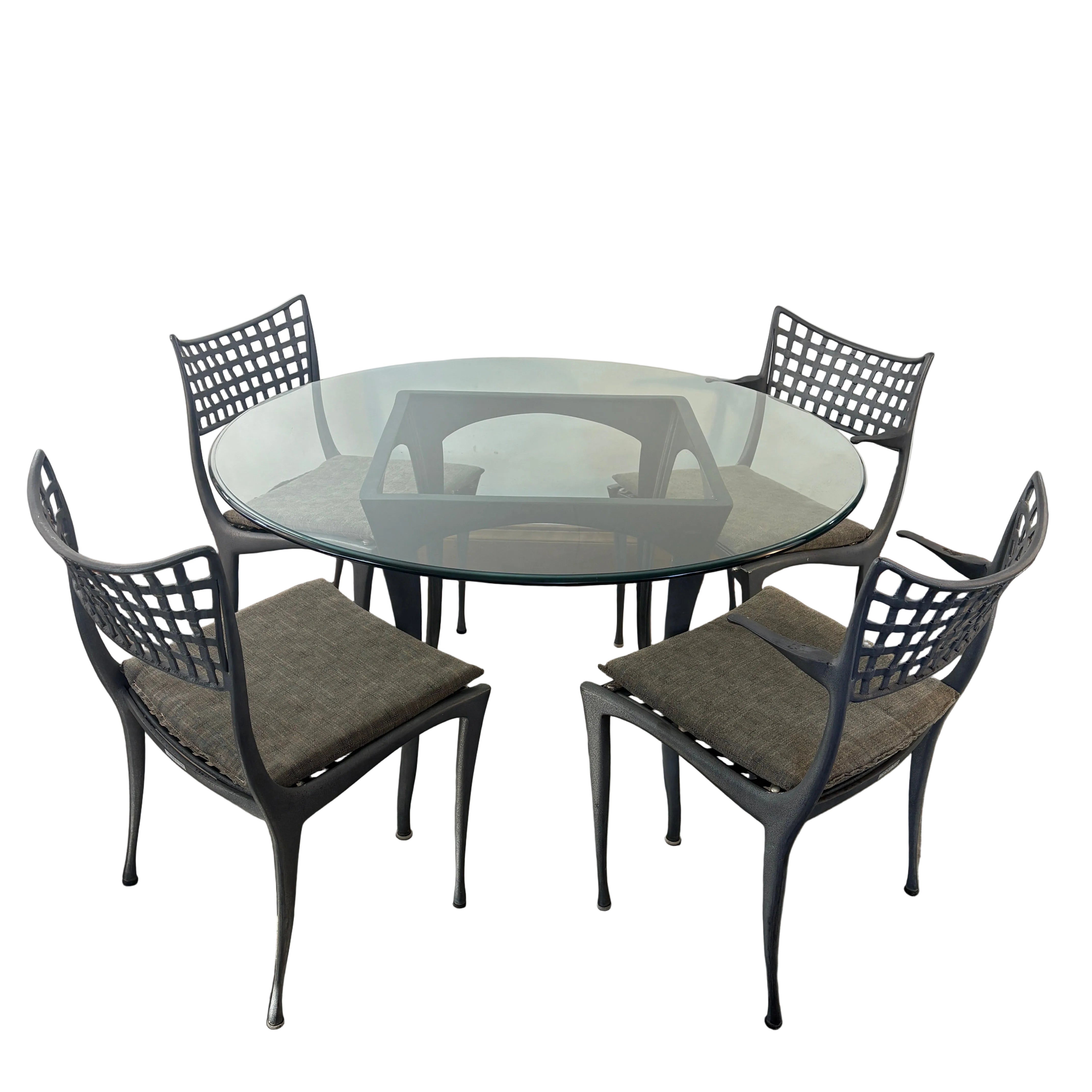 Brown Jordan, Dining Patio Set: 2 Armchairs, 2 Chairs, Dining Table, G ...