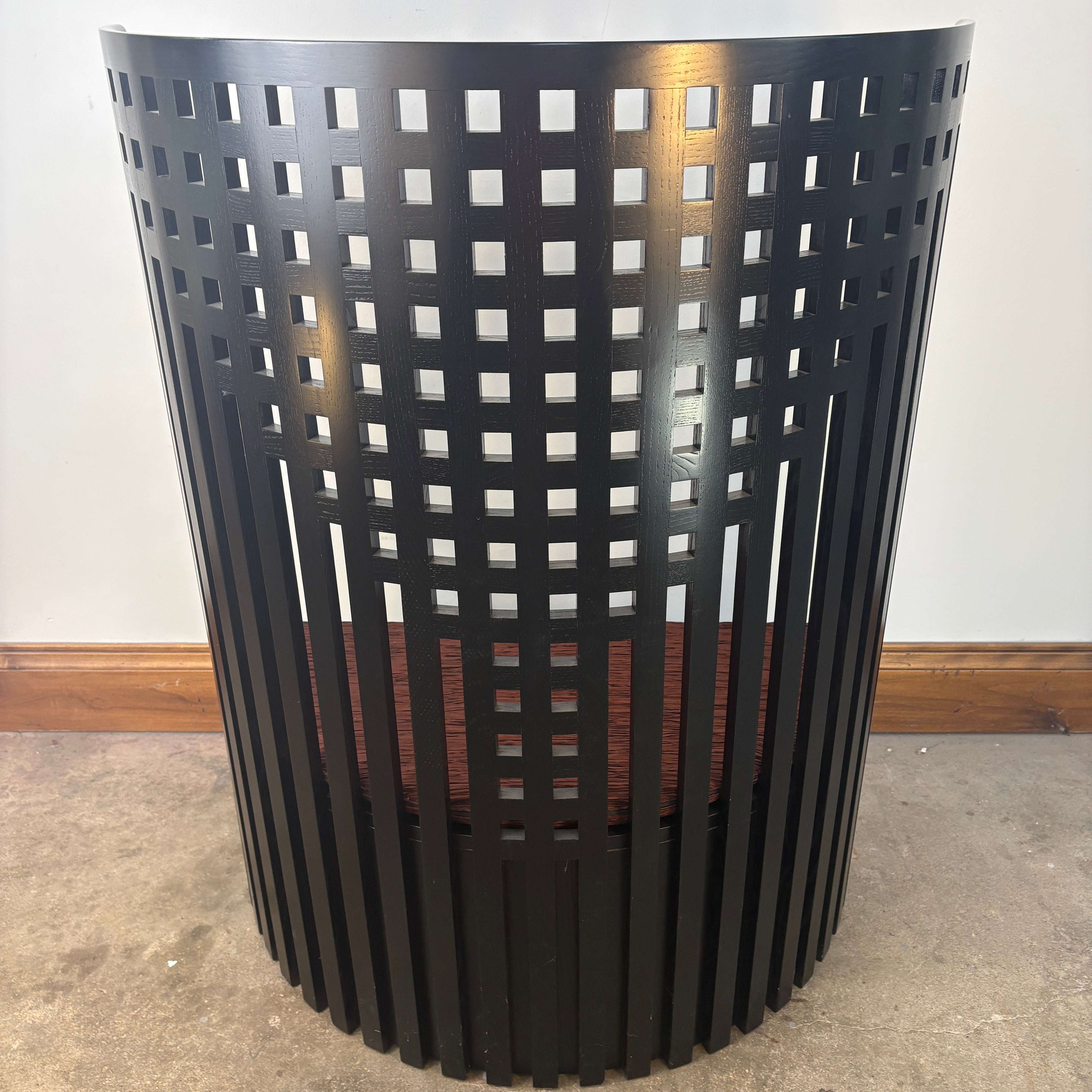 Charles Rennie Mackintosh Black Ashwood Willow High Back Demi Lune Cha ...