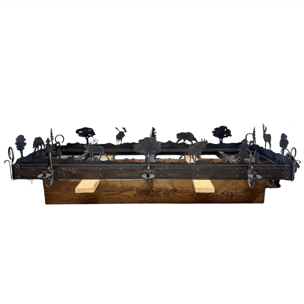 Extra Large Pot Rack: Handcrafted Steel Tree, Animal Motif, 6 Candlest ...